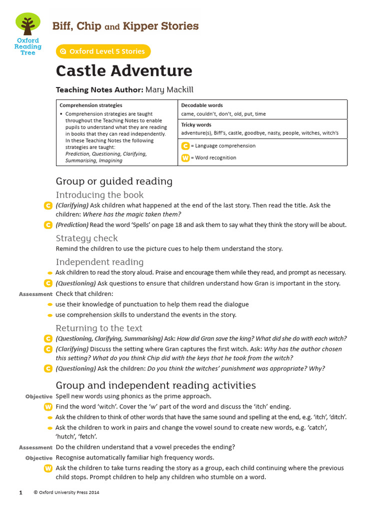 Ort BCK Castle Tns | PDF | Reading Comprehension | Writing