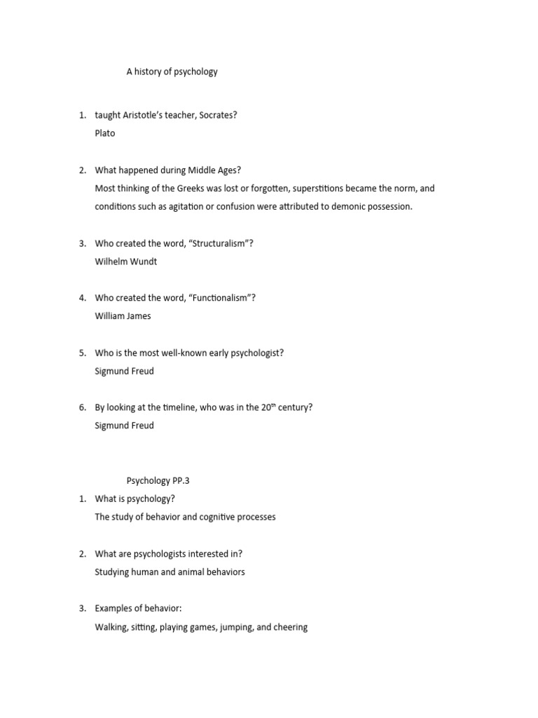 A History of Psychology | PDF