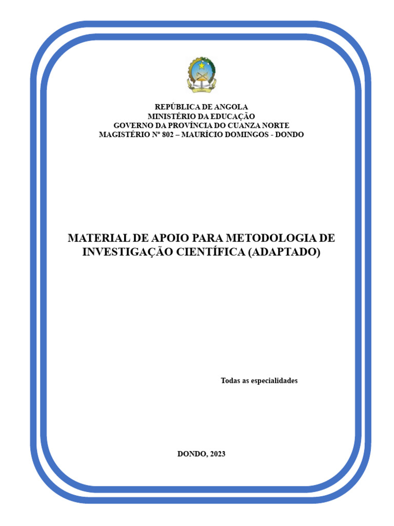 Metodologia para o TFC | PDF | Science | Método científico