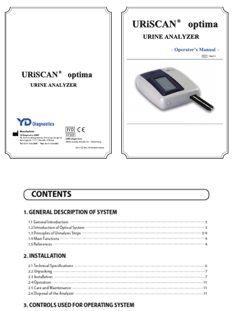URiSCAN Optima_Operating manual_ENGrev10 | PDF | Clinical Medicine ...