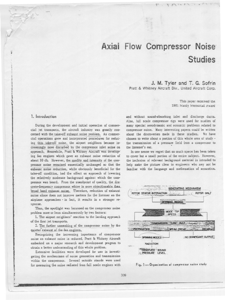 Axial Flow Compressor Noise Studies | PDF