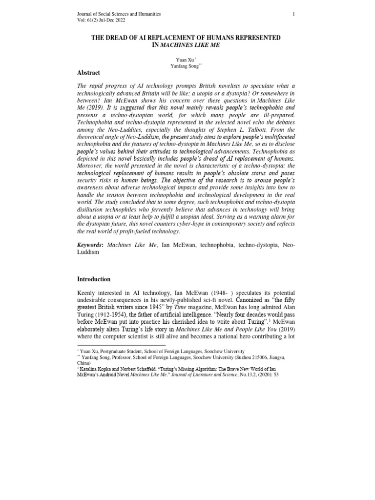 The Dread of Ai Replacement of Humans Represented | PDF | Artificial ...