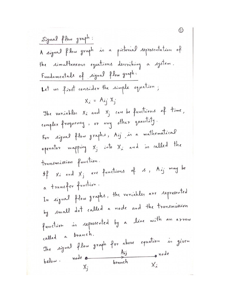 Signal Flow Graph | PDF