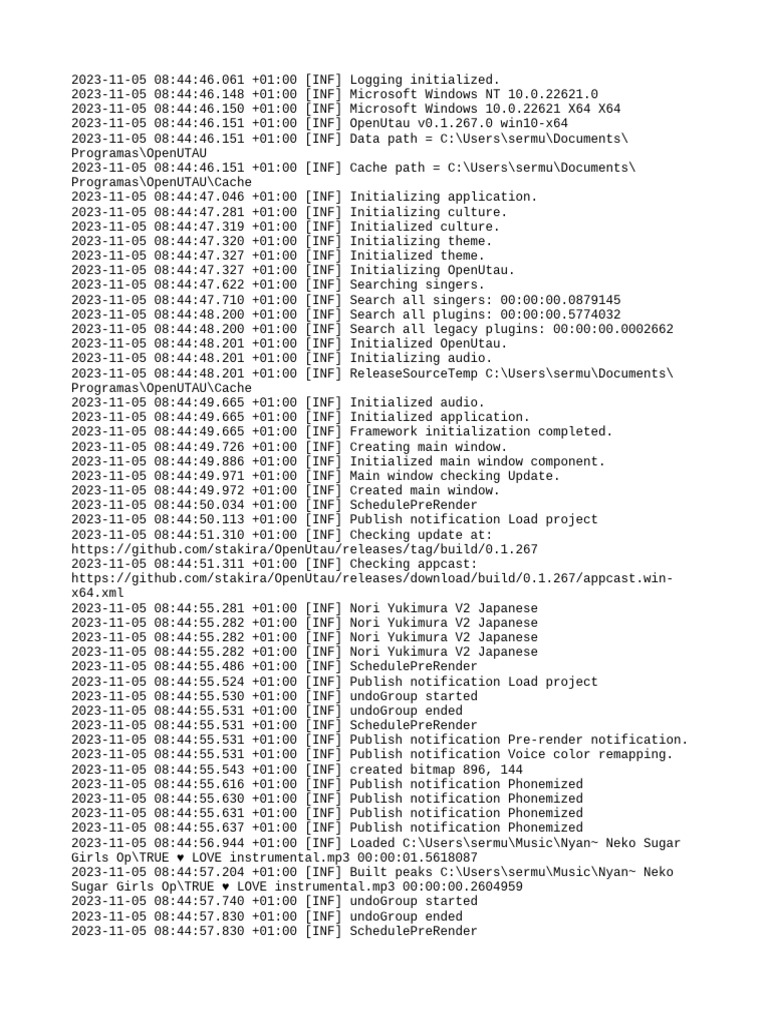 OpenUTAU Crash Log Example 2 | PDF | Microsoft Windows | Microsoft Software