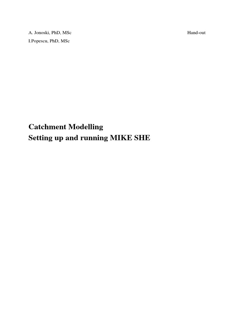 MikeSHE Exercises Handouts 2015 2017 | PDF | Hydrology | Aquifer