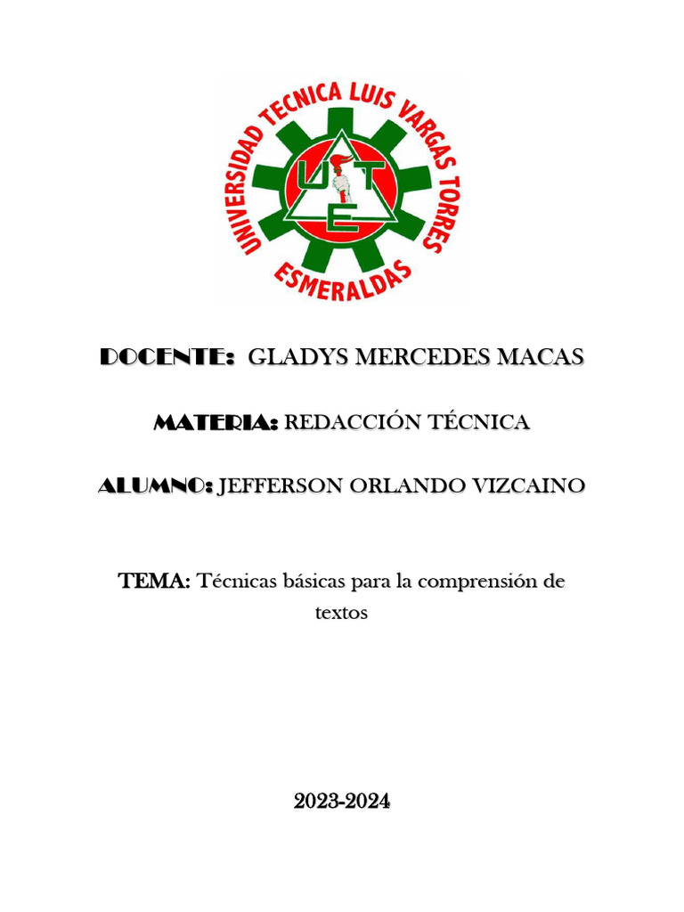 Tecnicas Basicas | PDF | Comprensión lectora | Cognición