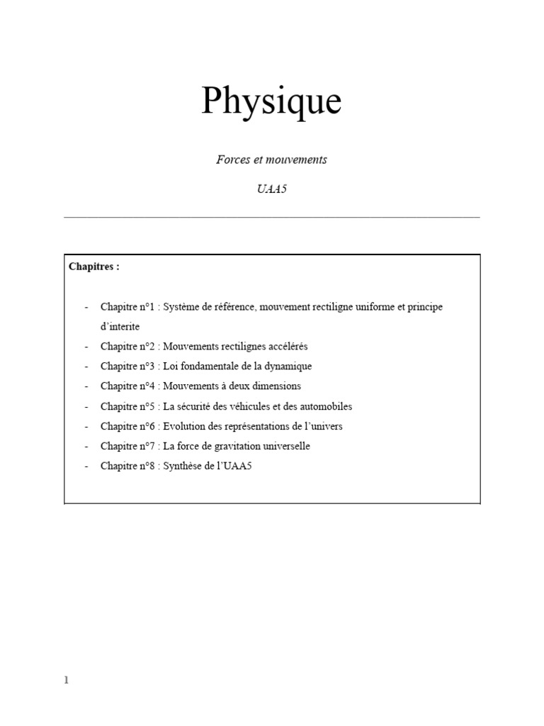 Physique | PDF