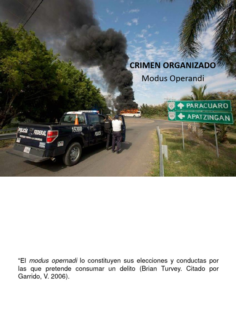 Modus Operandi Del Crimen Organizado | PDF | Crímenes | Crimen y violencia