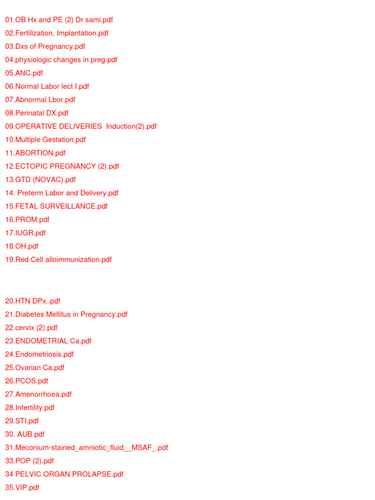 Combined Ob I and II | PDF | Menstrual Cycle | Placenta