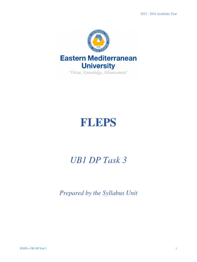 EMU Fleps DP Task3 | PDF