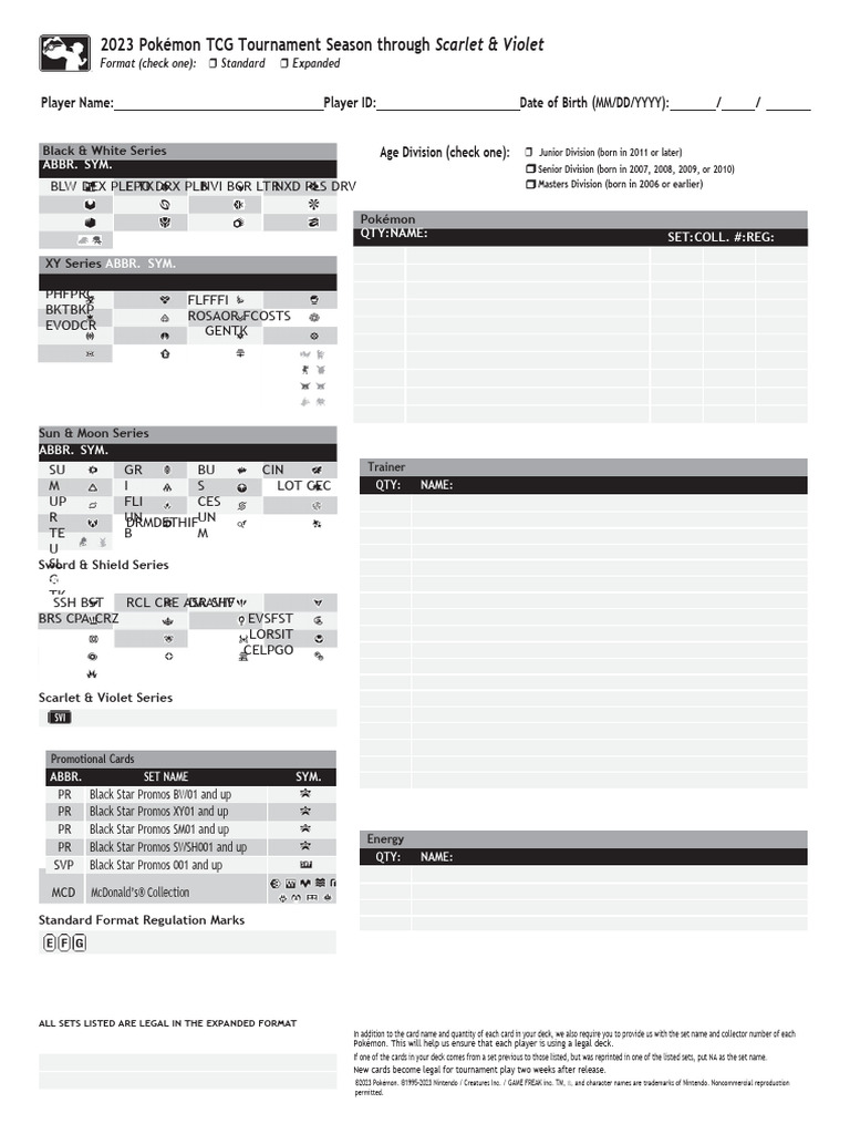 Play Pokemon Deck List A4 Svi | PDF | Pokémon | Gaming