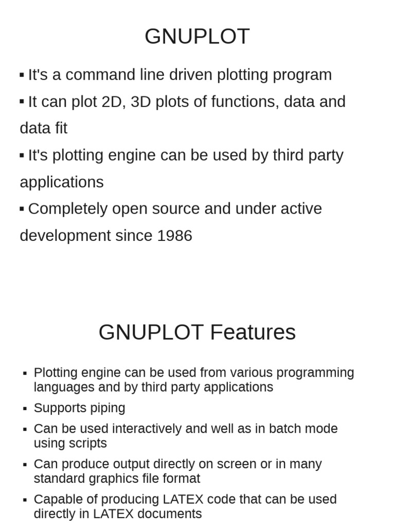 Presentation Gnuplot | Download Free PDF | Computing | Computer Programming