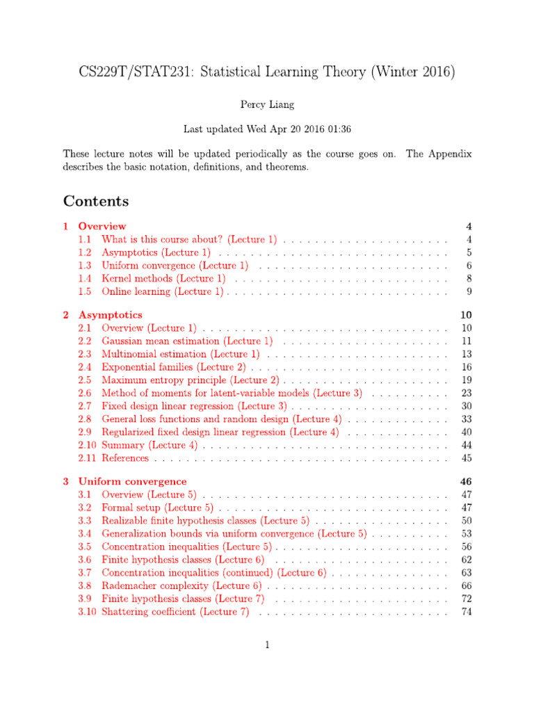 Statistical Learning Theory | PDF