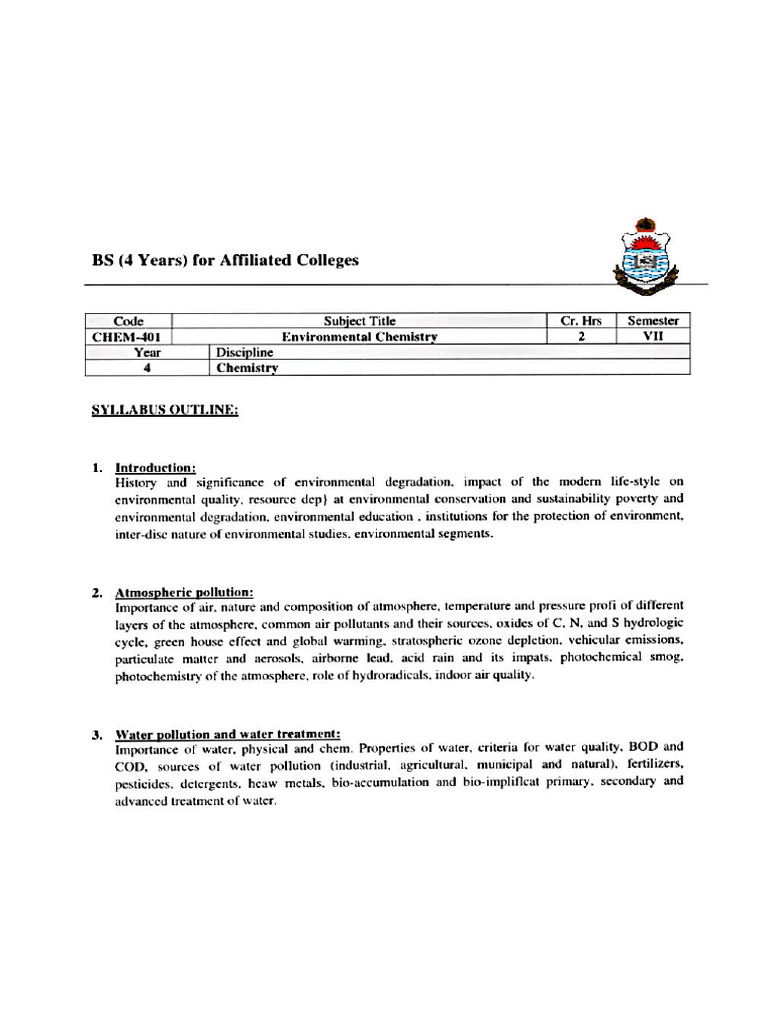 7th Semester Outline | PDF