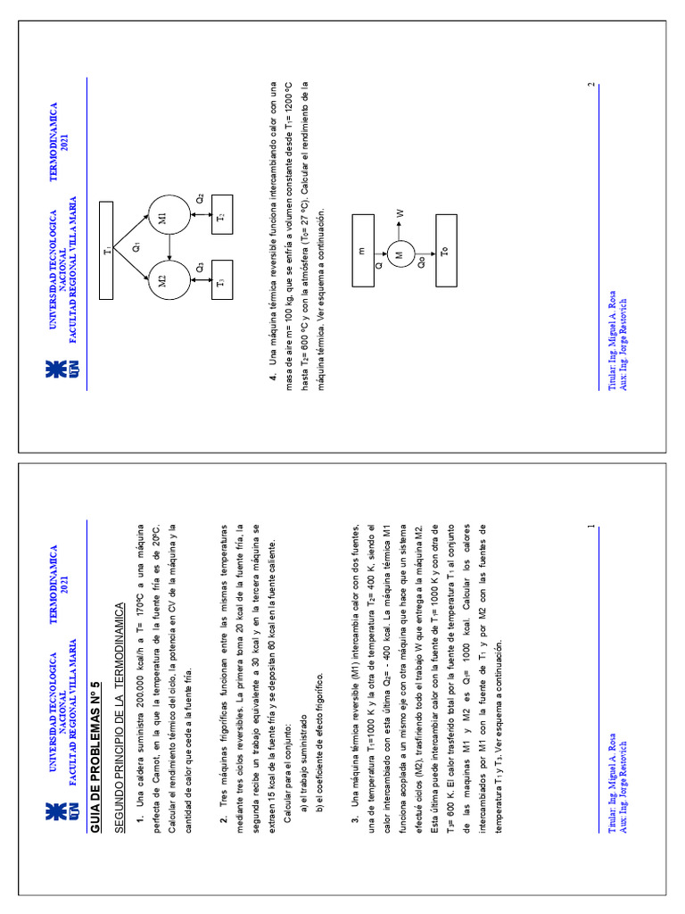 Guia Termo 2do Ppio | PDF | Entropía | Termodinámica