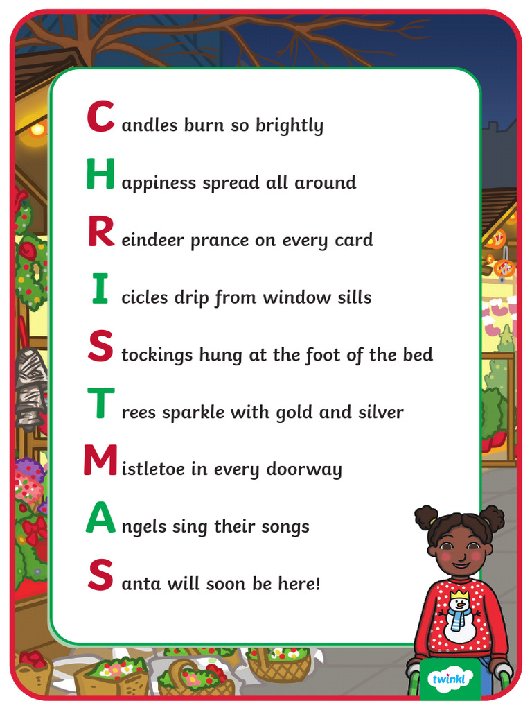 Christmas Acrostic Poem | PDF
