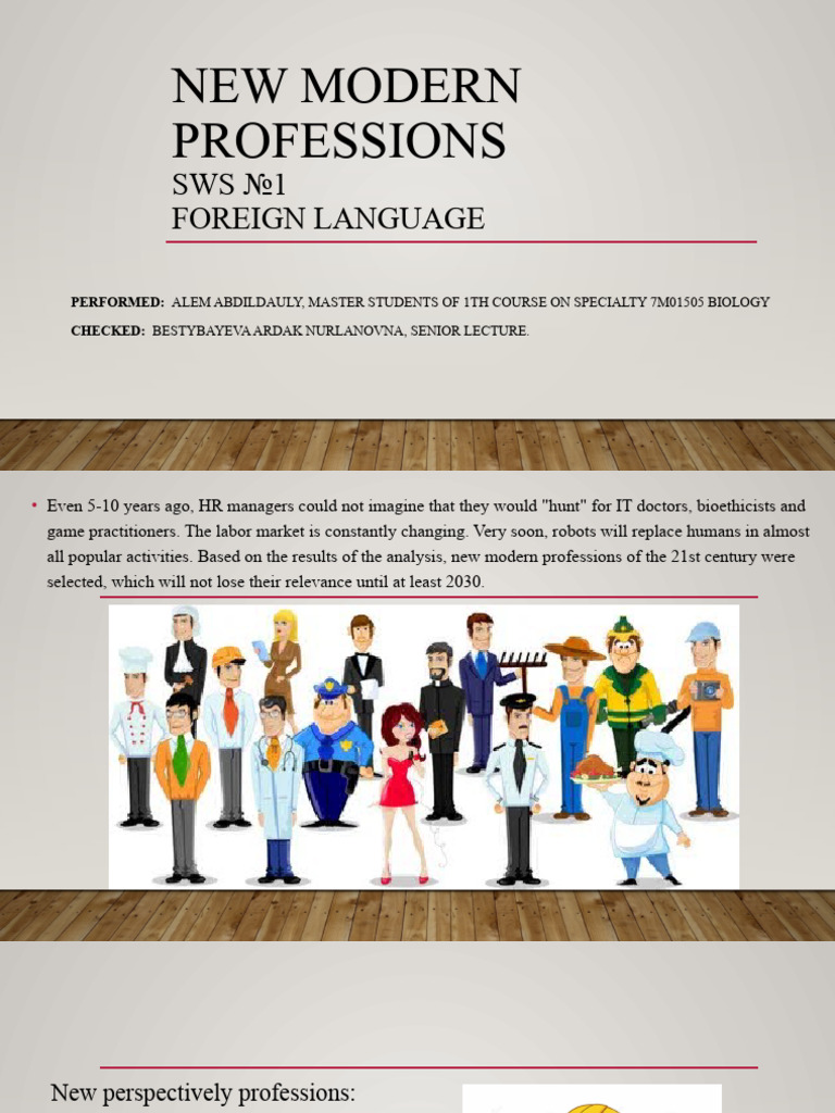 New Modern Professions | PDF | Teachers