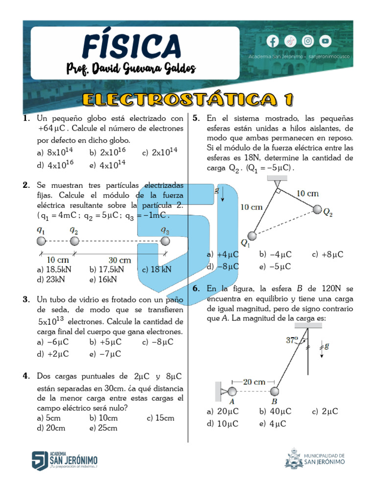 25. Electrostática 1 | PDF | Electrostática | Corriente eléctrica
