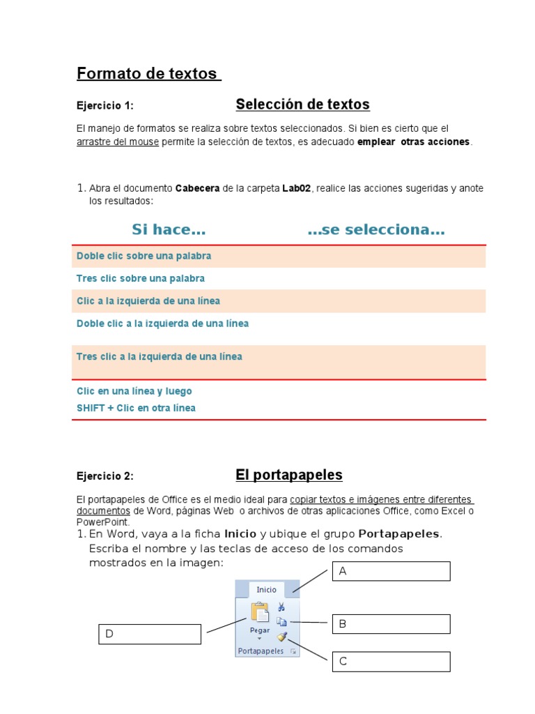Formato de Textos | PDF | Point and Click | Microsoft Word