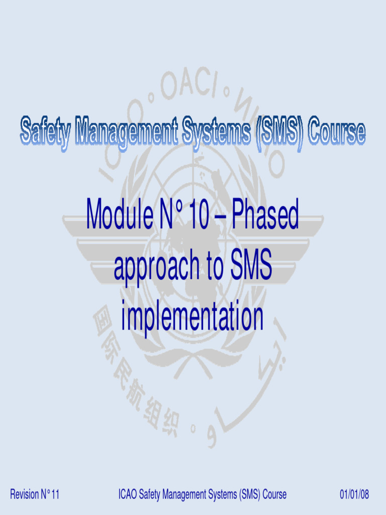 ICAO SMS Module No 10 Phased Approach To SMS Implementatio | PDF | Risk ...