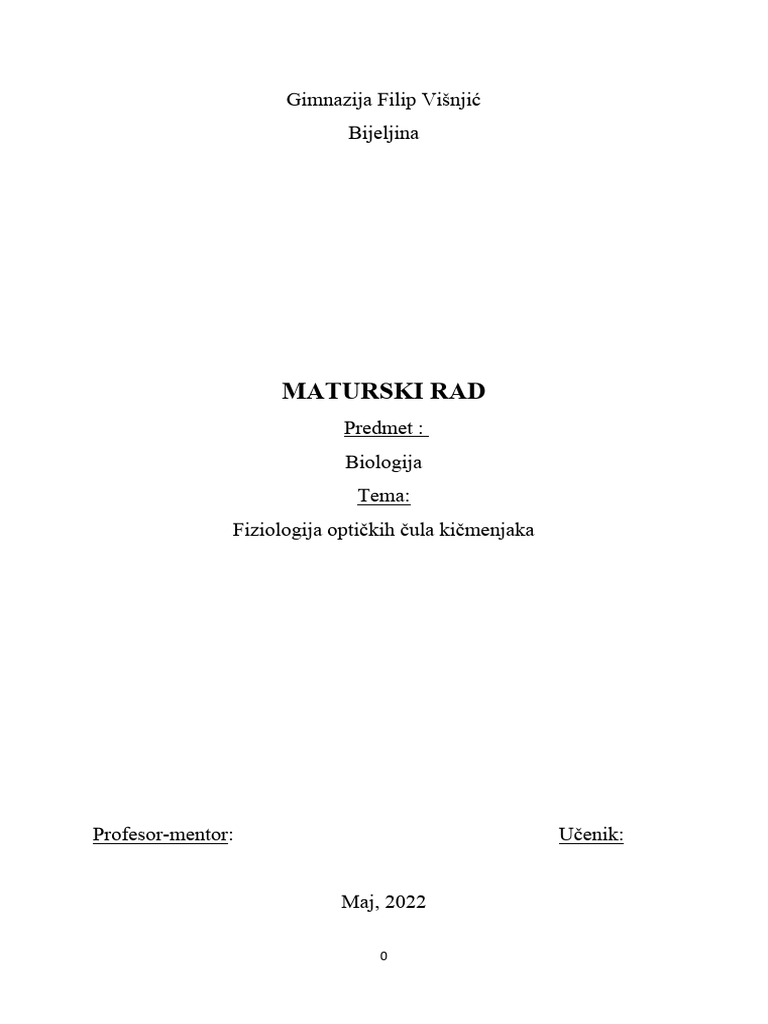 Maturski Rad | PDF