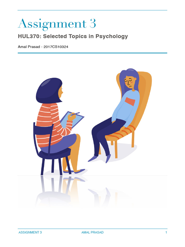 2017CS10324 Ass3 | PDF | Dialectical Behavior Therapy | Psychotherapy