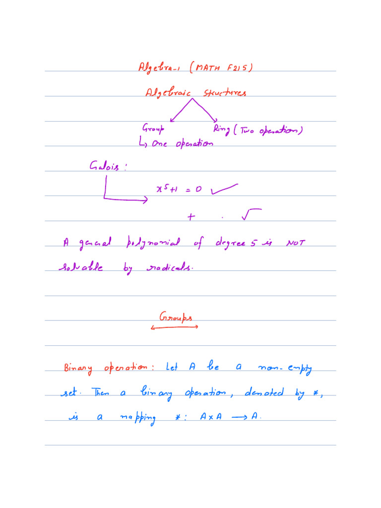 Math F213 A1 Notes Module 1 Bits Pilani Pdf