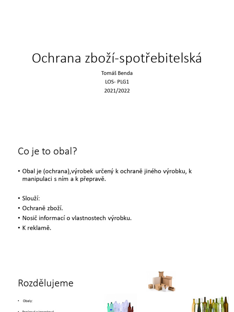 LOS-Ochrana Zboží Tomáš Benda PLG1 | PDF