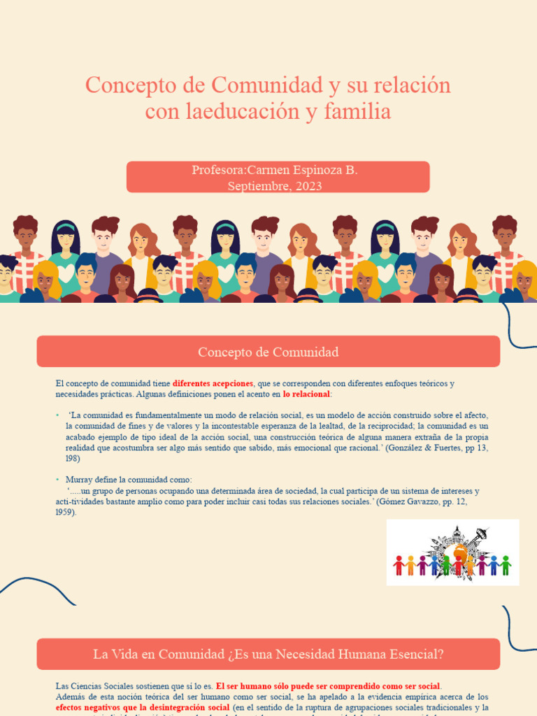 3° Clase Comunidad | PDF | Familia | Comunidad
