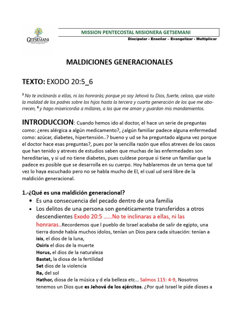 Maldiciones Generacionales Descargar Gratis Pdf Pecado Cristo