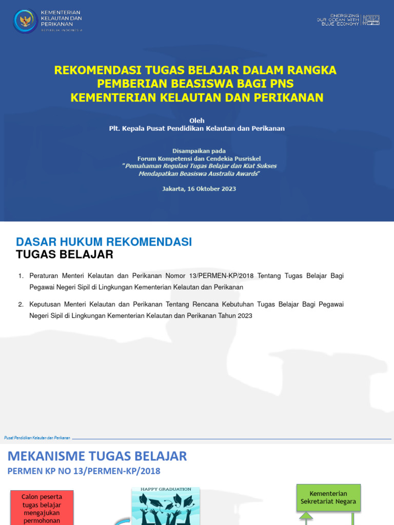 Rekomendasi Tugas Belajar PNS 2023 | PDF