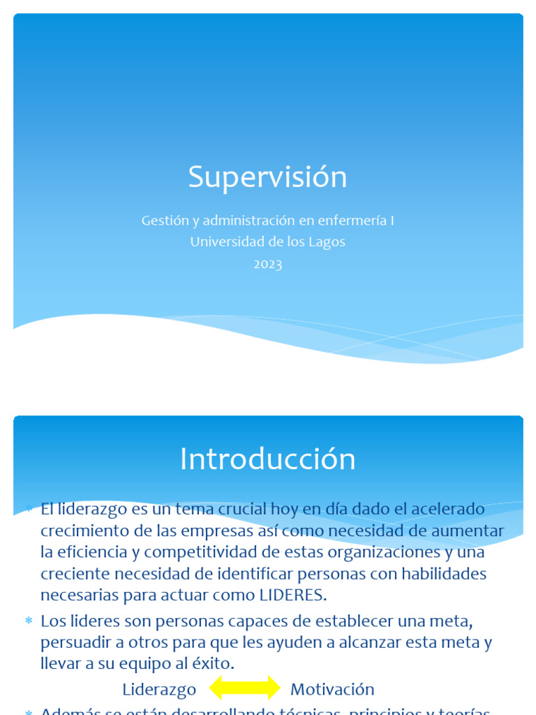Clase 5 Supervisión | PDF | Liderazgo