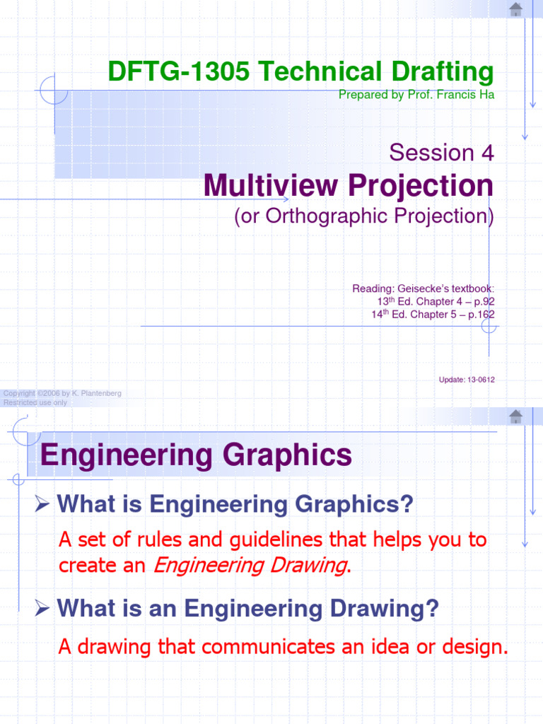 RH_1305 Sess4 Multiview -Orthographic-Projection-1 | PDF | Geometry