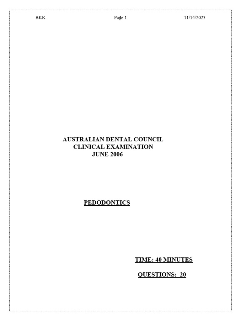 Pedo Paper | PDF | Diseases And Disorders | Health Care