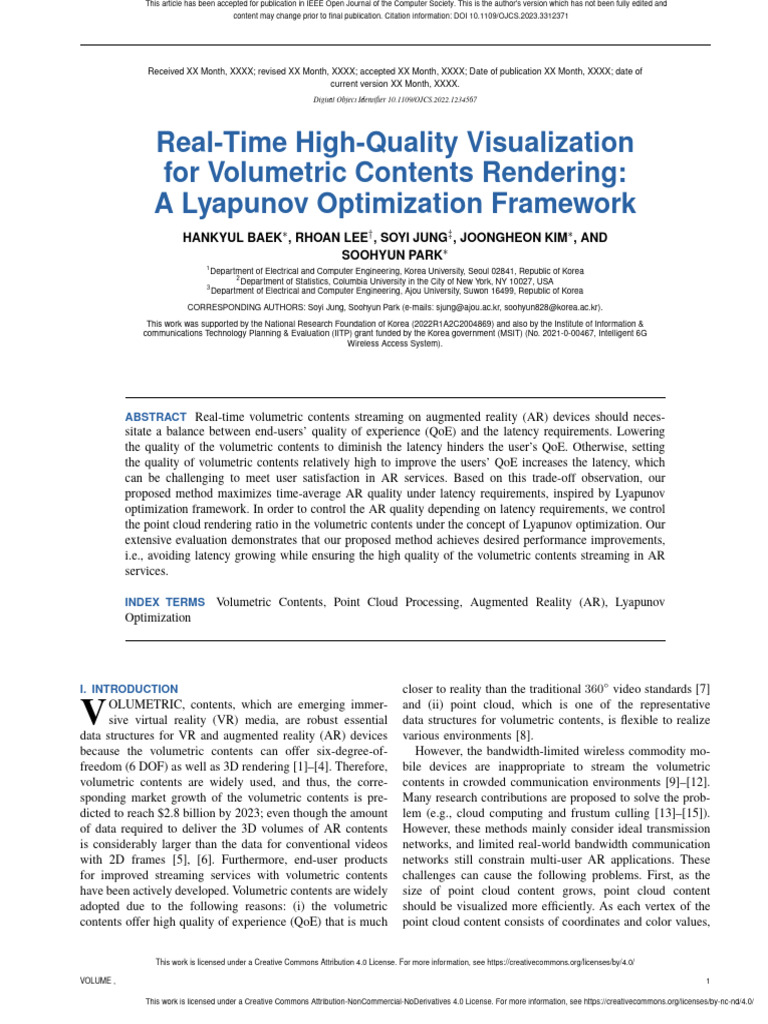 Real-Time High-Quality Visualization For Volumetric Contents Rendering ...