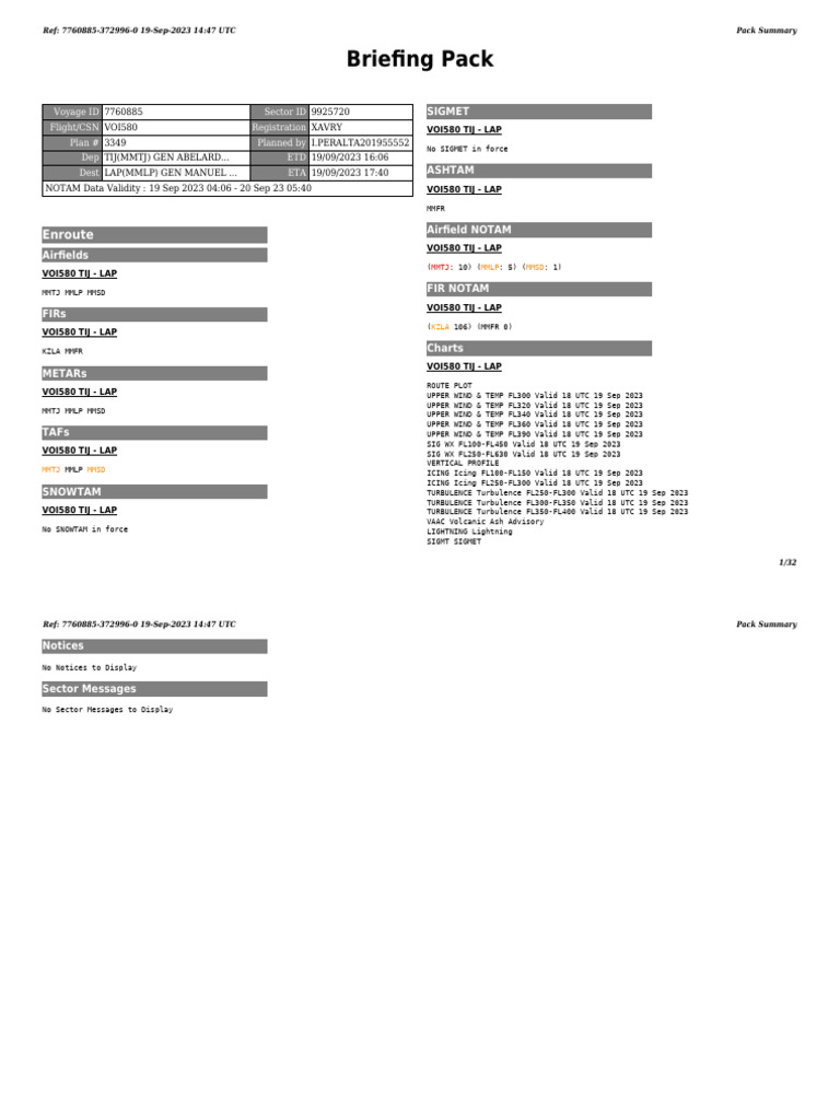 Briefing Pack: Enroute | PDF | Aircraft | Electronics
