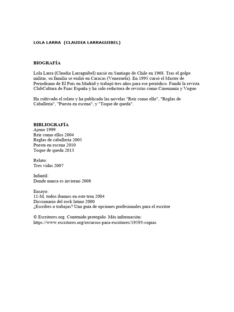 Lola | PDF | Clásicos