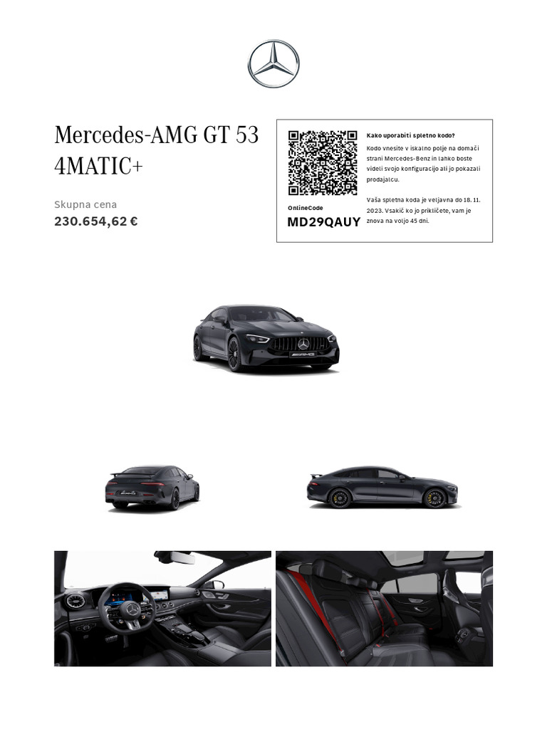 Mercedes-AMG GT 53 4MATIC+ MD29QAUY | PDF