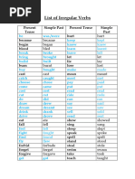80 Irregular Verbs Song | PDF