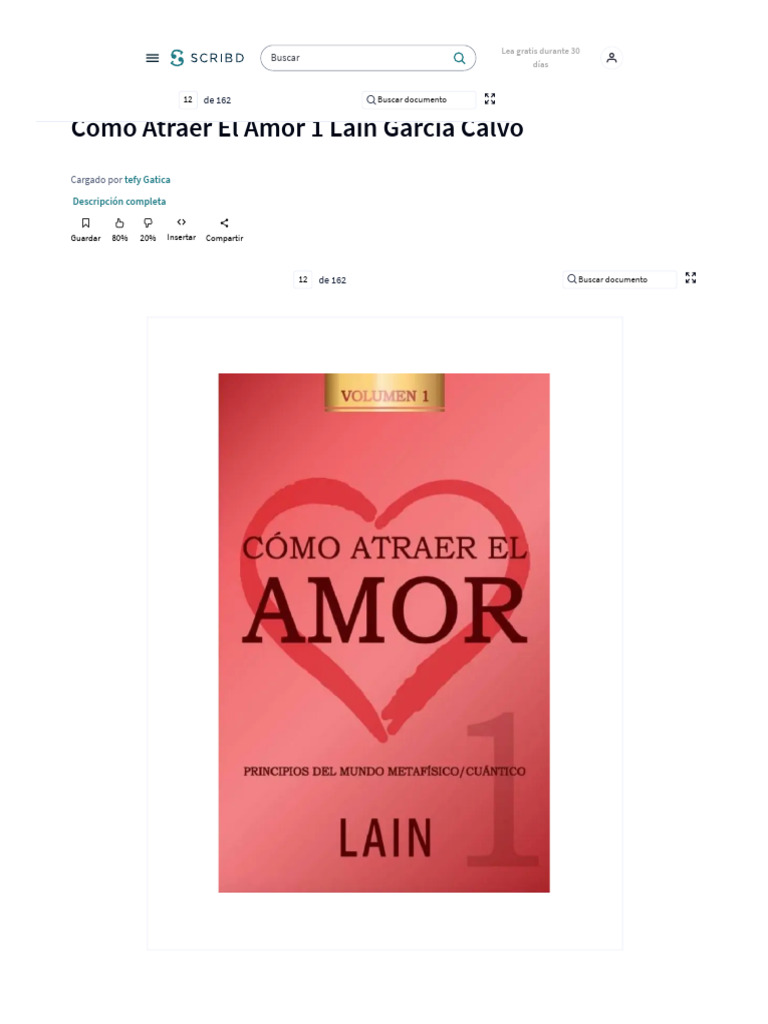 Como Atraer El Amor 1 Lain Garcia Calvo Pdf Amor Mente Pdf Amor