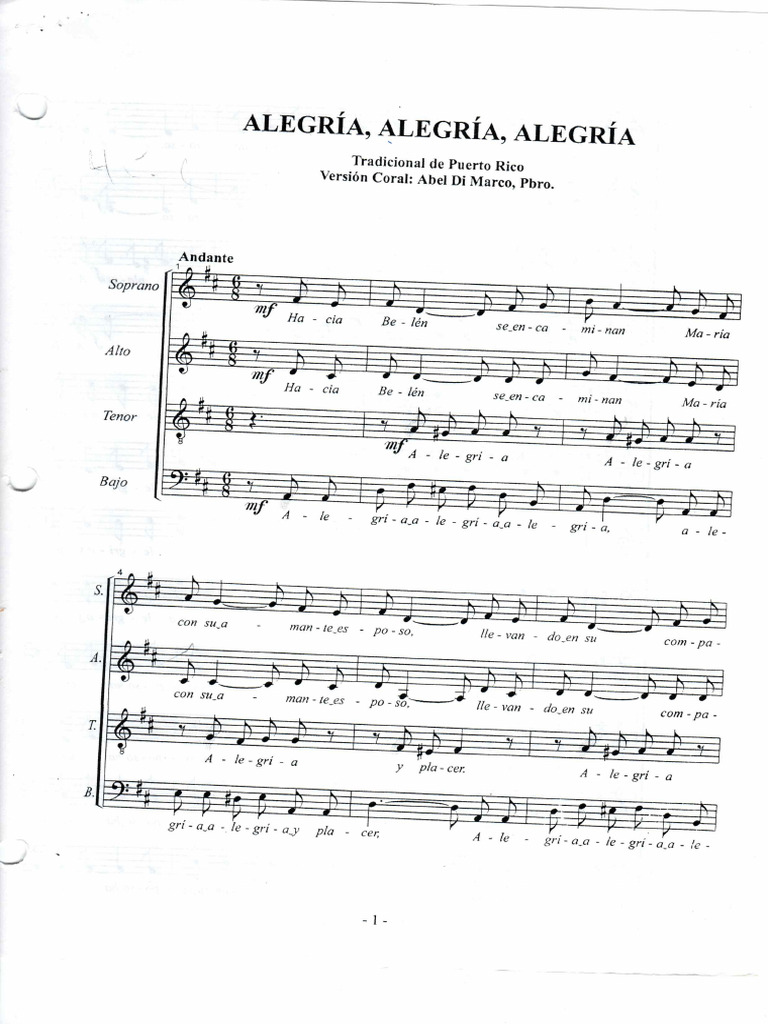 Alegría, Alegría, Alegría | PDF
