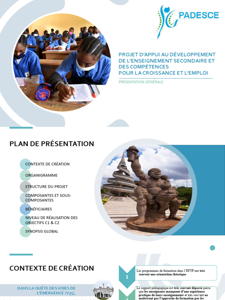 Presentation Sommaire Du Padesce | PDF | Économie | Enseignement