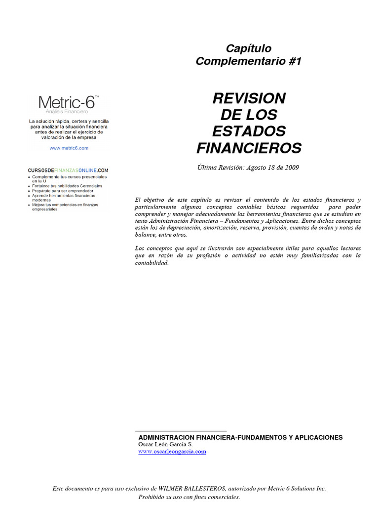 Capitulos Complementarios Libro Administracion Financiera Fundamentos y Aplicaciones | PDF ...