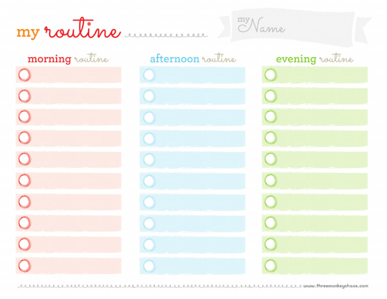 3MC RainbowSeries Charts MyRoutine | PDF