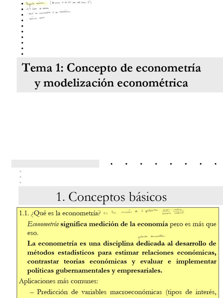 Econometría | PDF | Econometría | Modelo económico