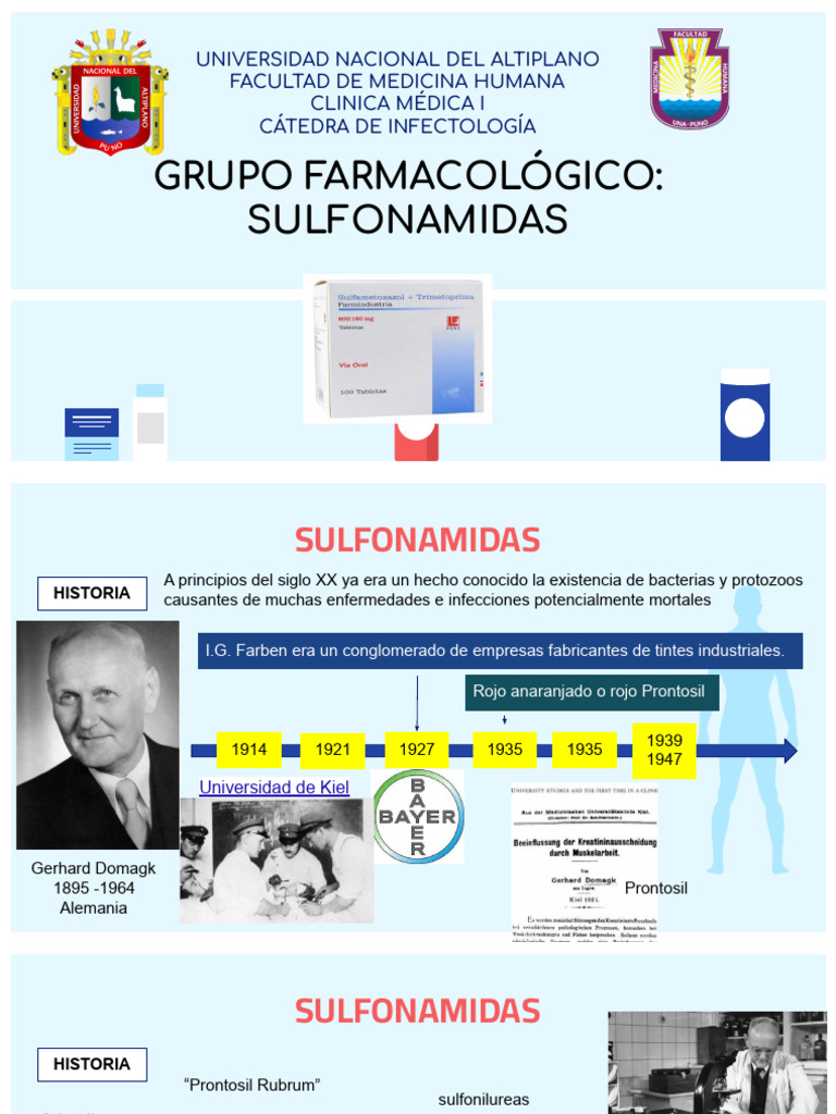 SULFONAMIDAS | PDF | Medicamentos con receta | Especialidades Medicas