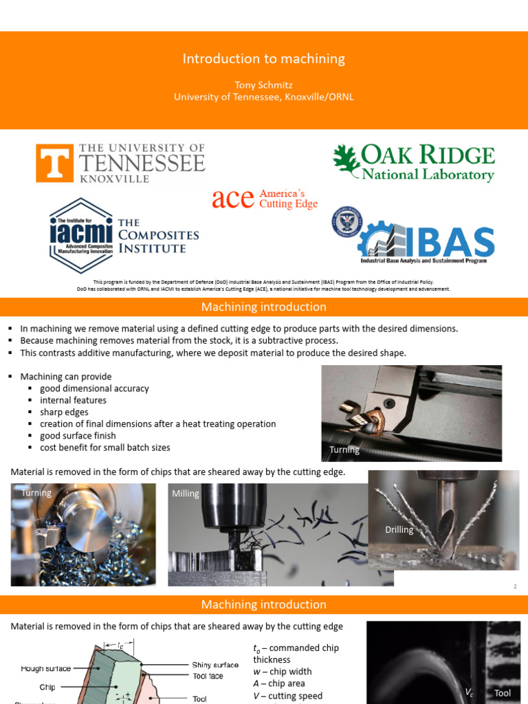 Introduction To Machining | PDF | Machining | Drilling