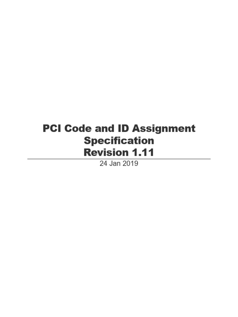 PCI Code-ID R 1 11 v24 Jan 2019 | PDF | Computer Data | Computer ...