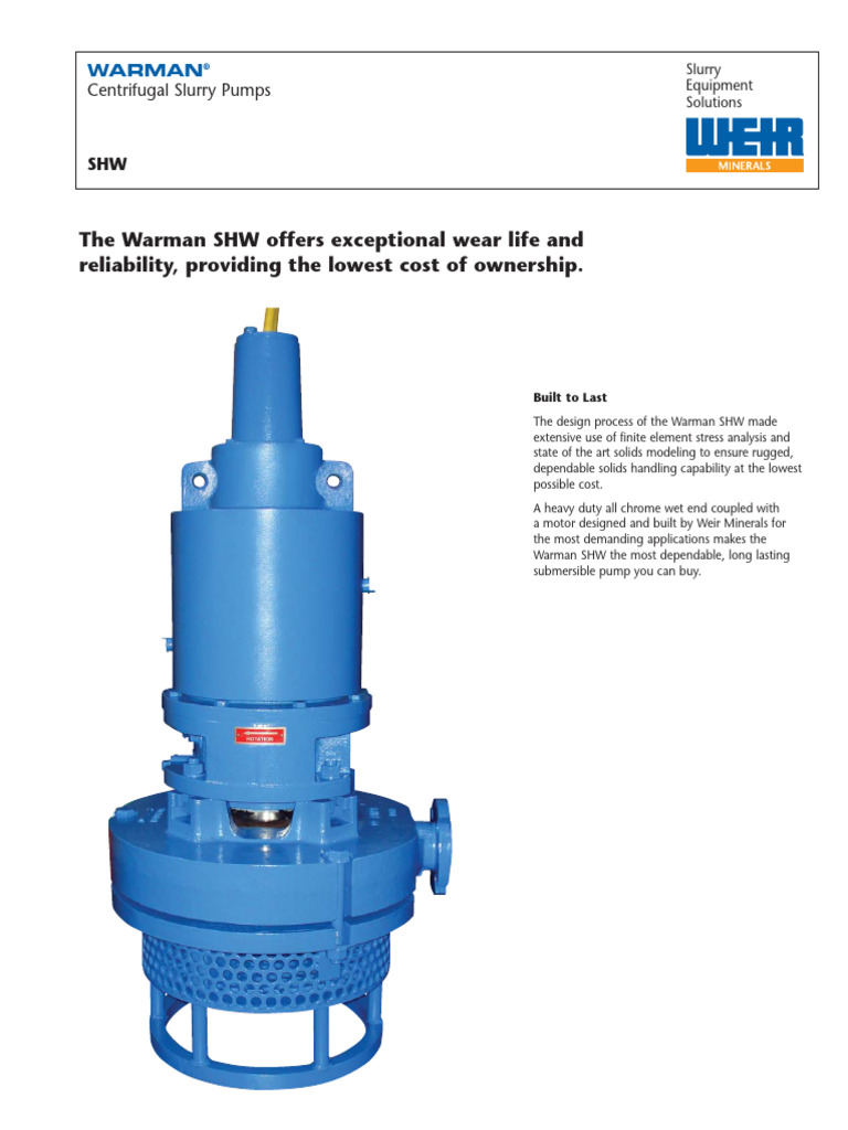 SHW Brochure | PDF | Pump | Materials