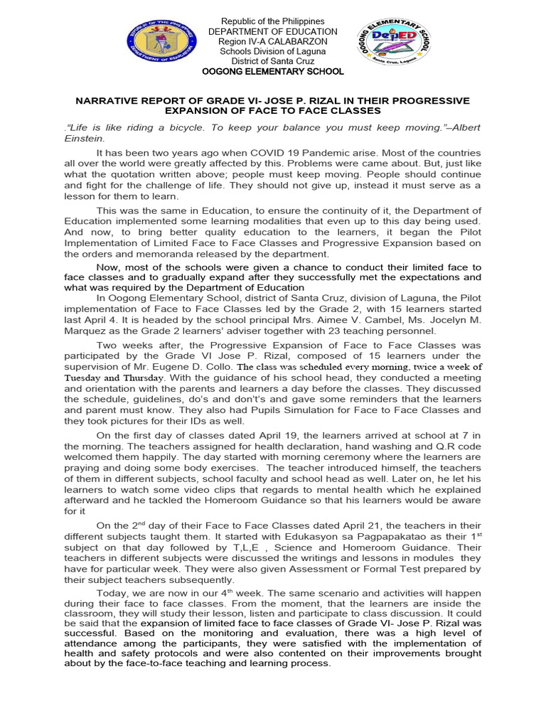 F To F Report | PDF | Teachers | Learning